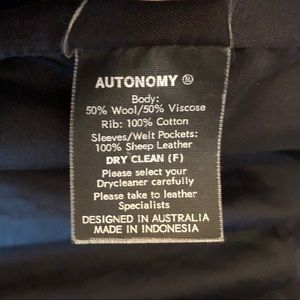 Autonomy | Jackets & Coats | Mens Black Bomber Jacket With Leather ...